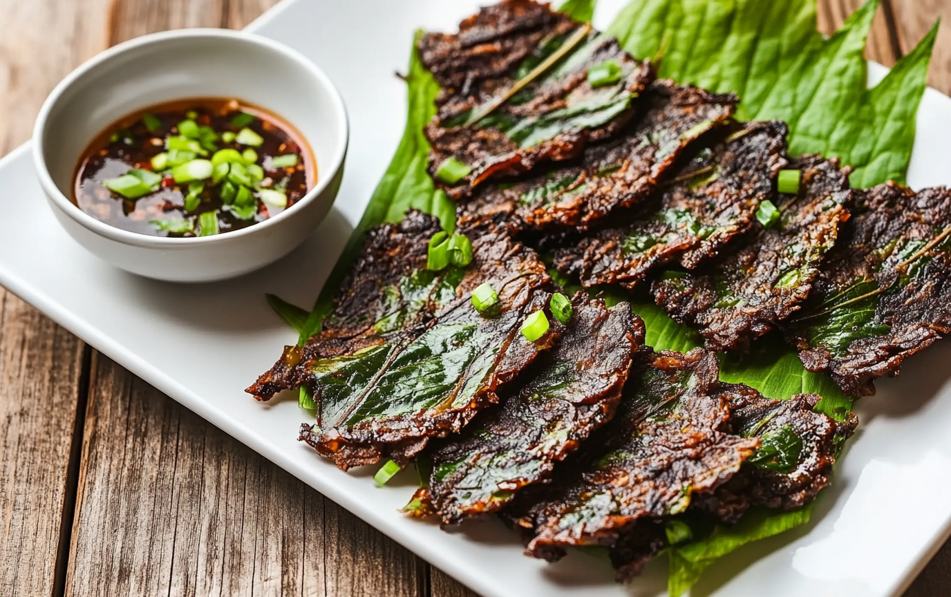 Best Pan-Fried Perilla Leaf Patties - Kim Kim Cooking