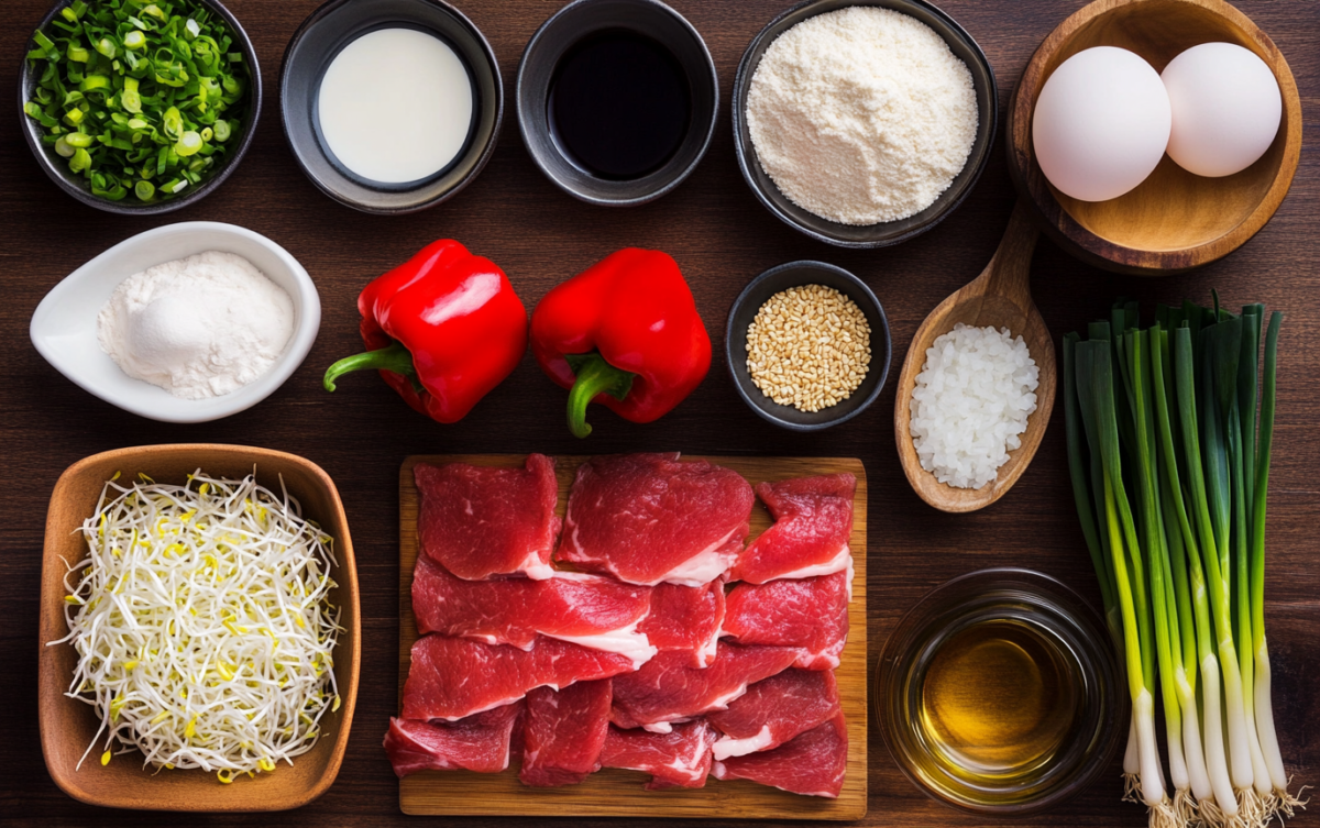 Korean Beef Pancakes - Kim Kim Cooking