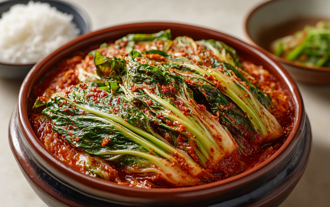 Mustard Greens Kimchi - Kim Kim Cooking