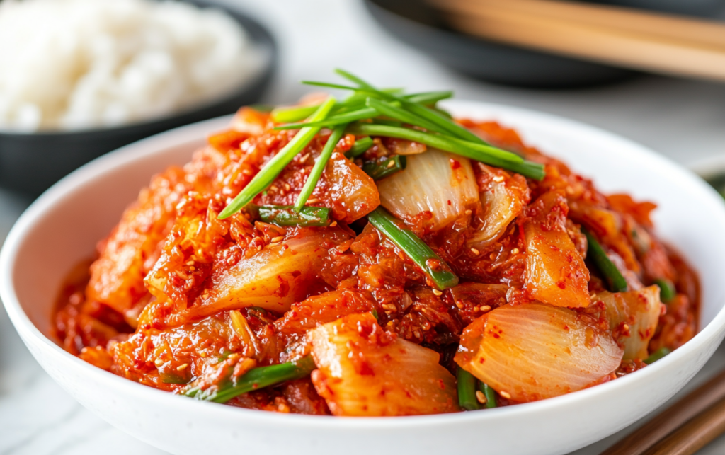 Spicy Radish Kimchi - Kim Kim Cooking