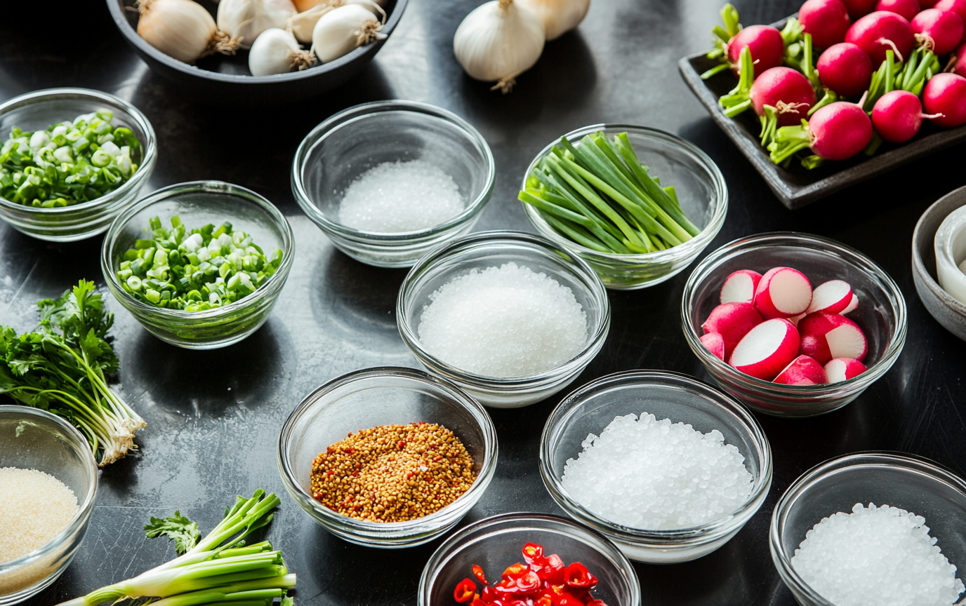 Spicy Radish Kimchi - Kim Kim Cooking