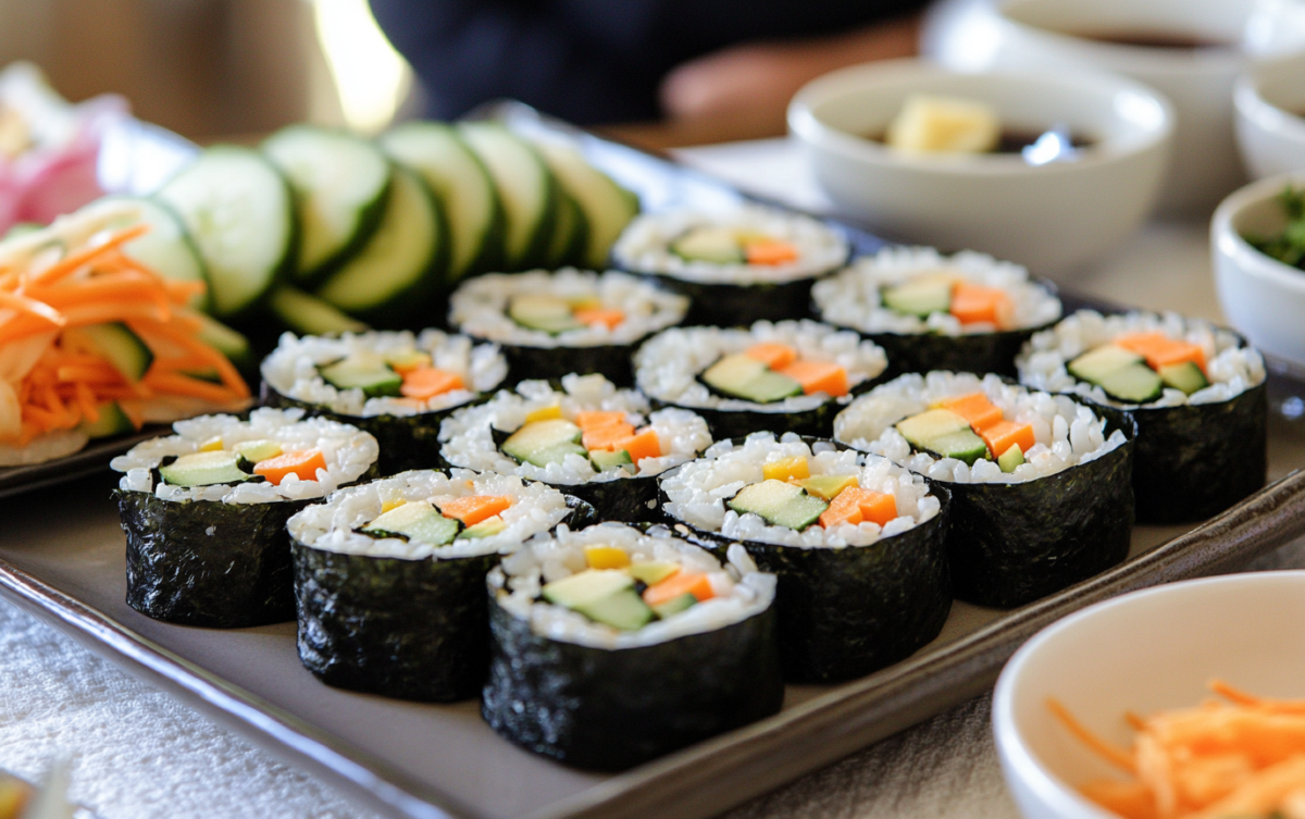 Korean Seaweed Rice Rolls - Kim Kim Cooking