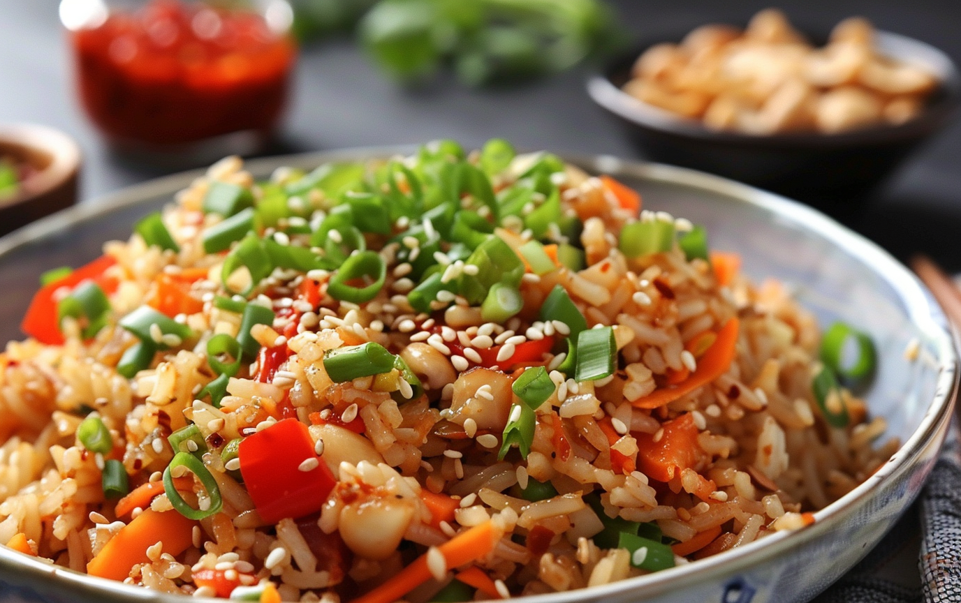 Quick Korean Spicy Fried Rice - Kim Kim Cooking