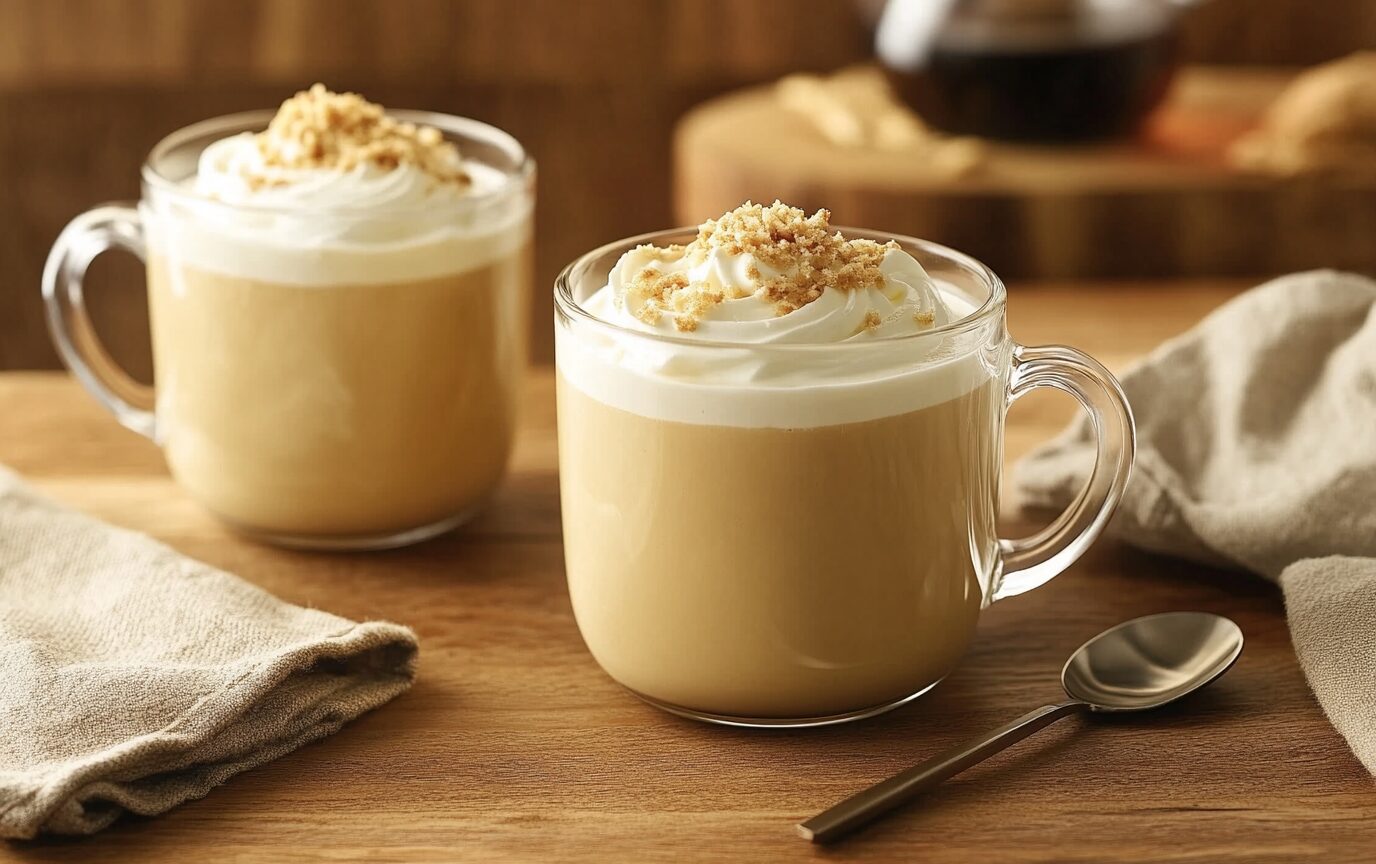 Nutty Grain Latte with Whipped Topping - Kim Kim Cooking