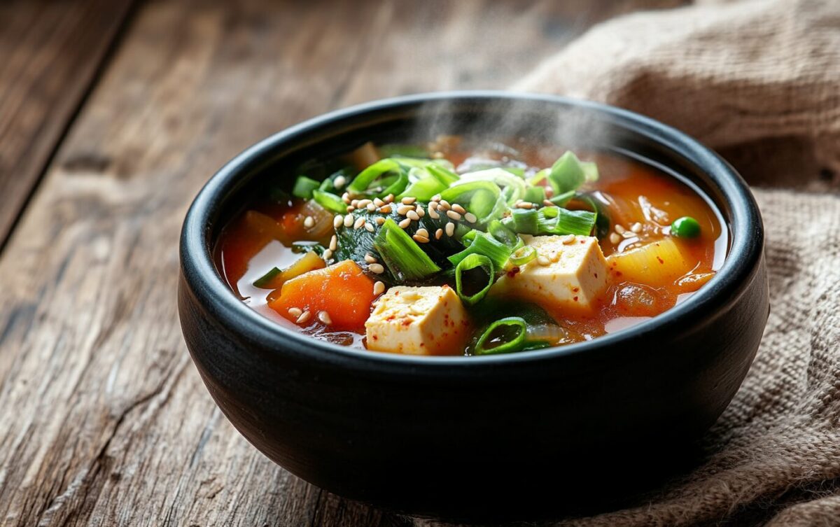 Easy Mild Korean Soft Tofu Stew - Kim Kim Cooking