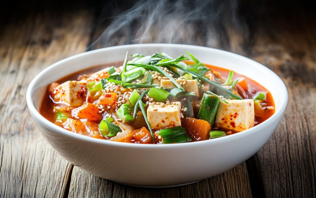 Easy Mild Korean Soft Tofu Stew - Kim Kim Cooking