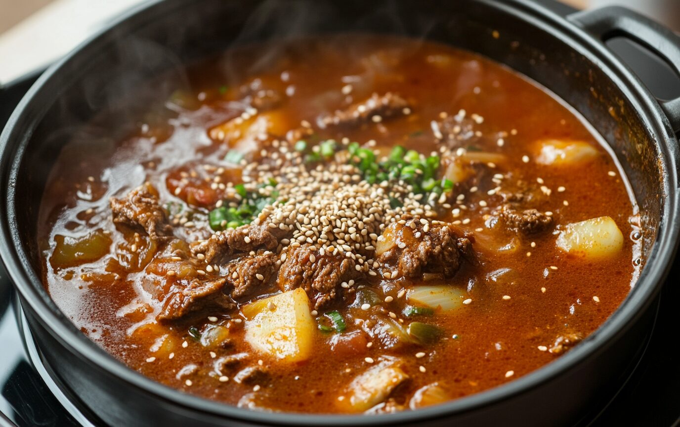 Easy Mild Korean Soft Tofu Stew - Kim Kim Cooking