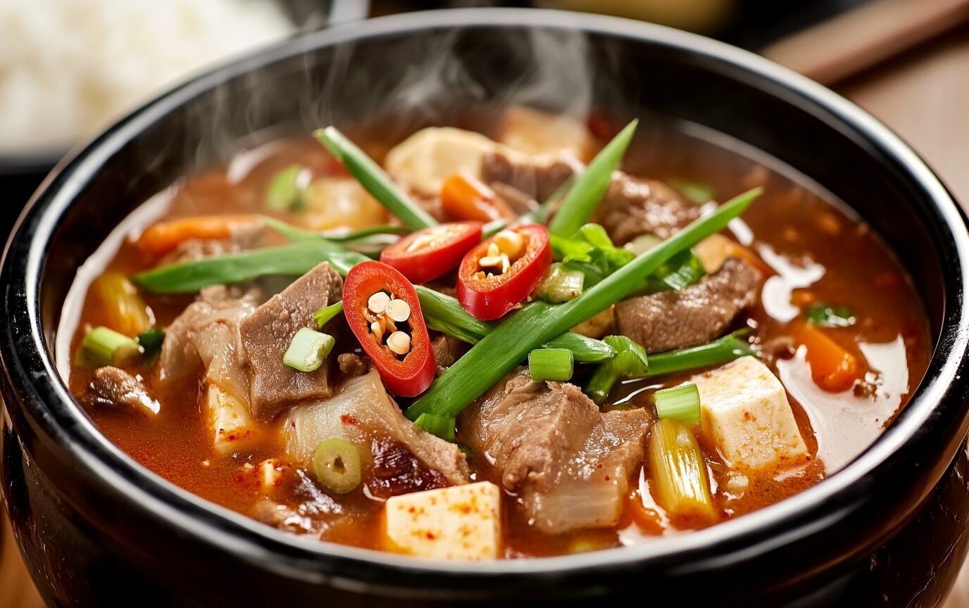 Perfect Hearty Korean Soybean Stew - Kim Kim Cooking