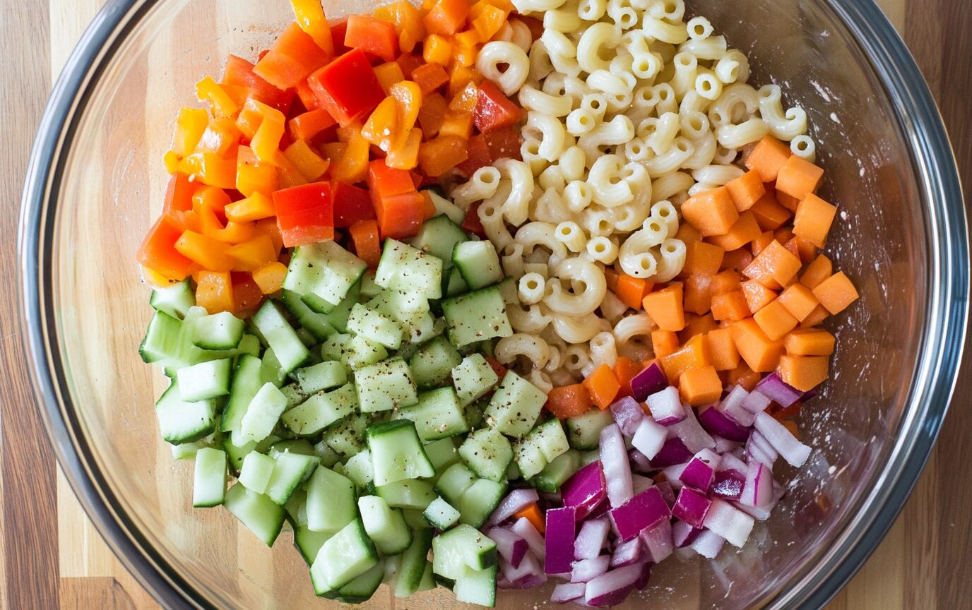 Simple Korean Pasta Salad - Kim Kim Cooking