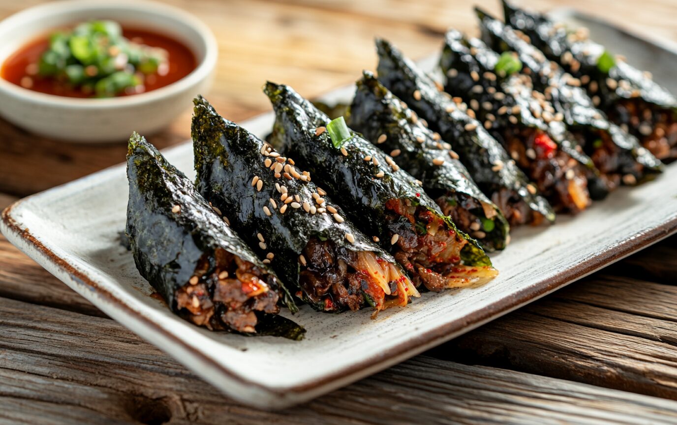 Korean Triangle Gimbap - Kim Kim Cooking