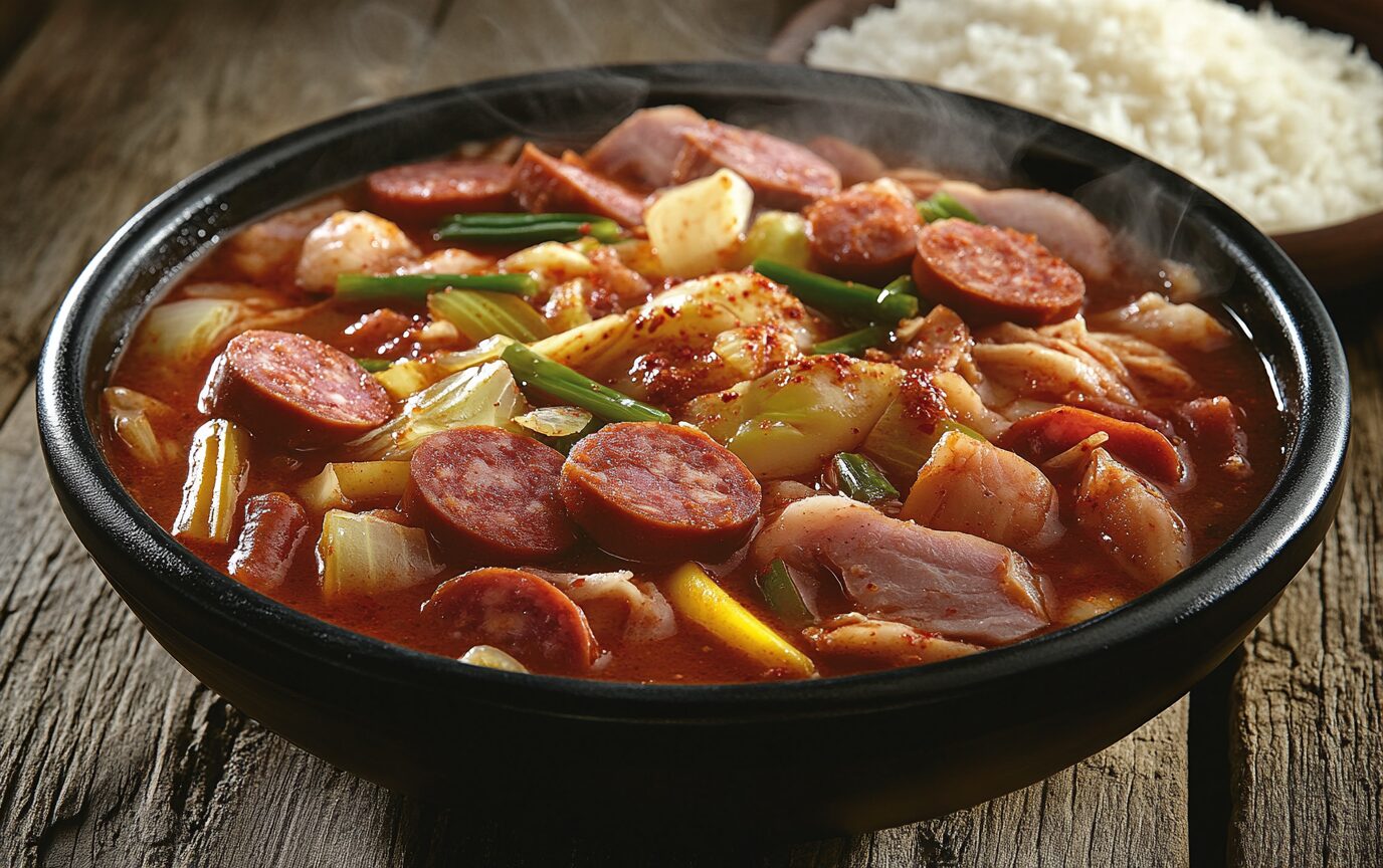 Spicy Korean Army Stew - Kim Kim Cooking