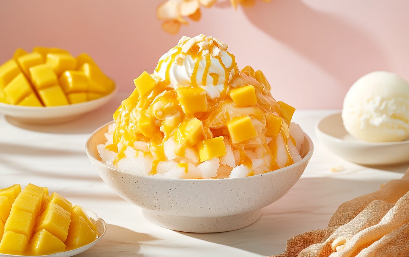Creamy Mango Shaved Ice - Kim Kim Cooking