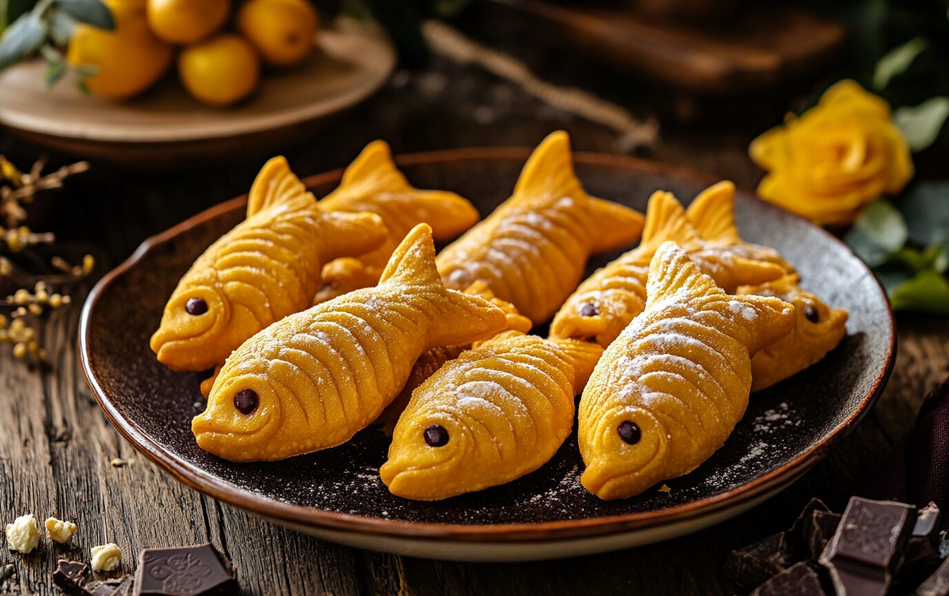 Crispy Fish-Shaped Pastries - Kim Kim Cooking