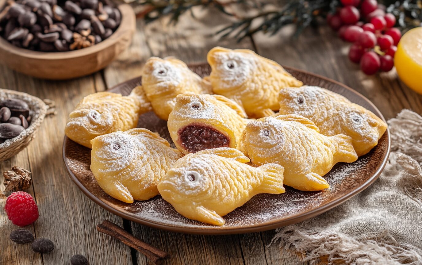 Crispy Fish-Shaped Pastries - Kim Kim Cooking