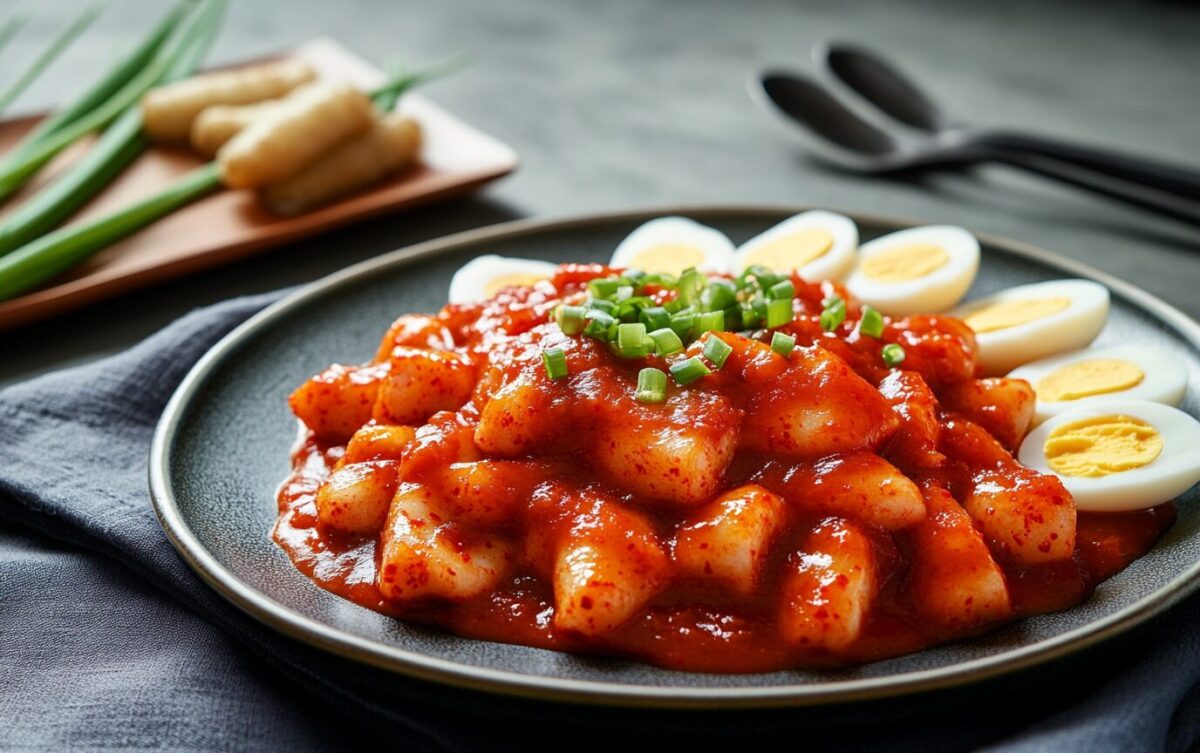 Spicy Korean Rice Cakes - Kim Kim Cooking