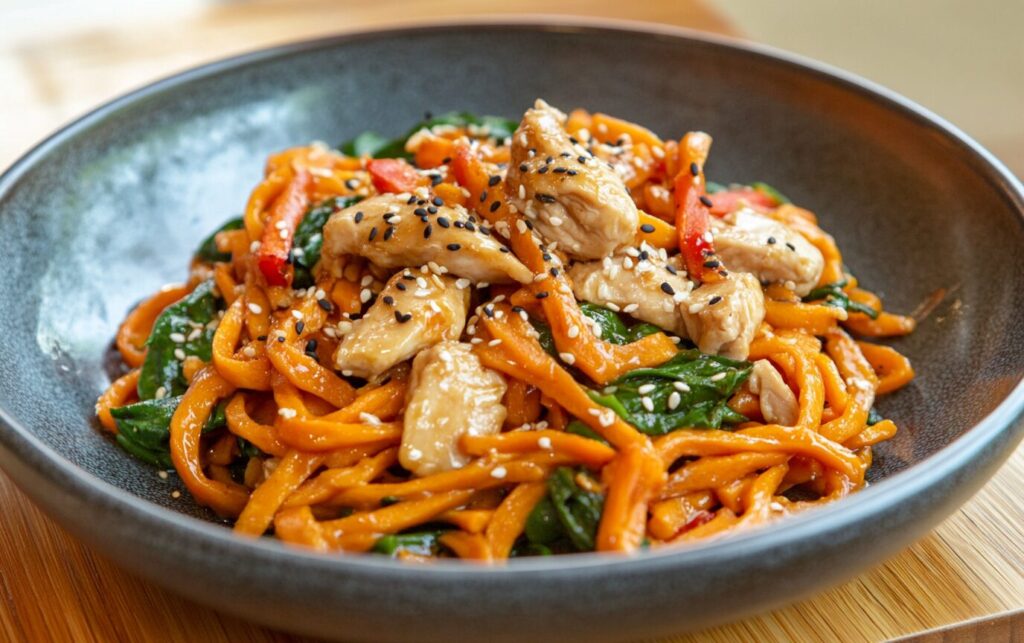 Chicken Noodle Stir-Fry - Kim Kim Cooking