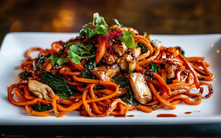 Chicken Noodle Stir-Fry - Kim Kim Cooking