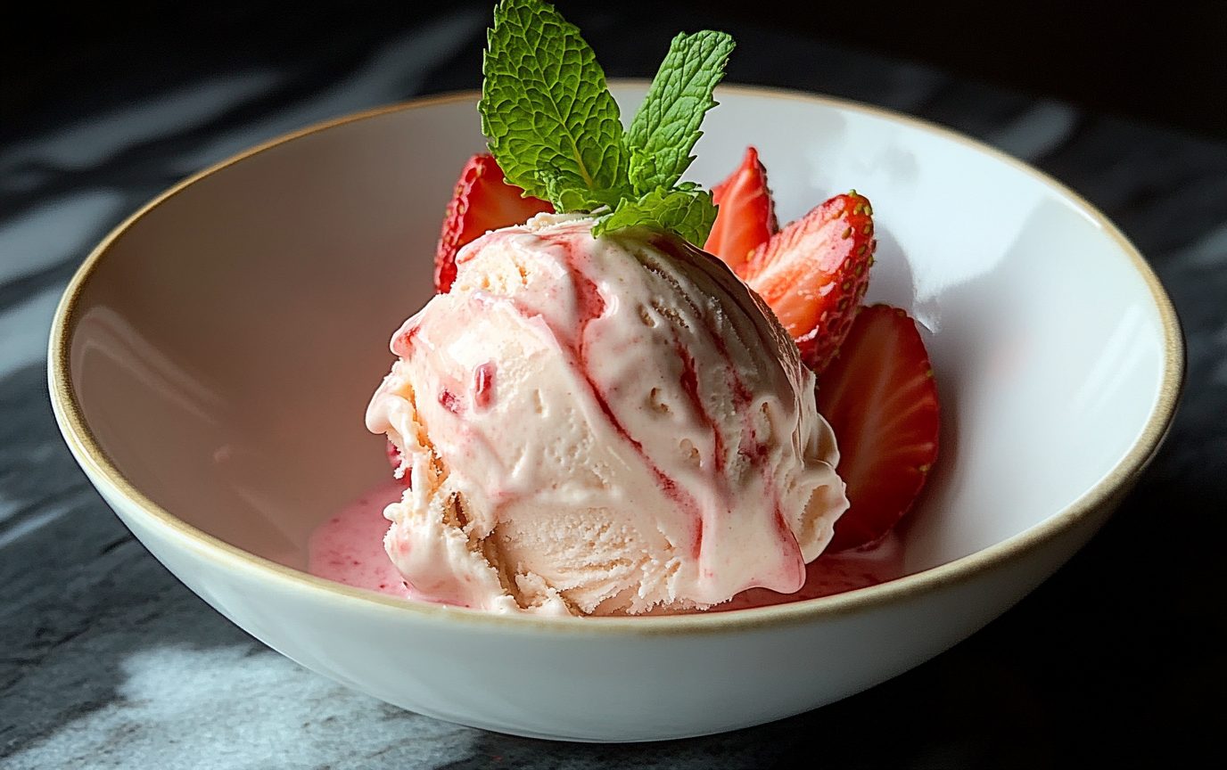 Simple Strawberry Ice Cream - Kim Kim Cooking